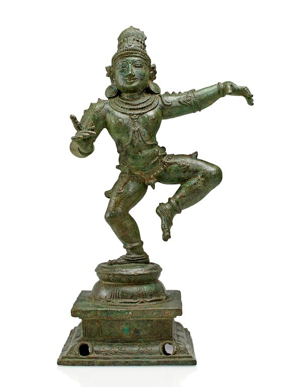 Bonhams : A copper alloy figure of Saint Sambandar Southern India ...
