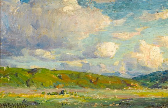 Bonhams : Joseph Henry Sharp (American, 1859-1953) Verdant landscape ...