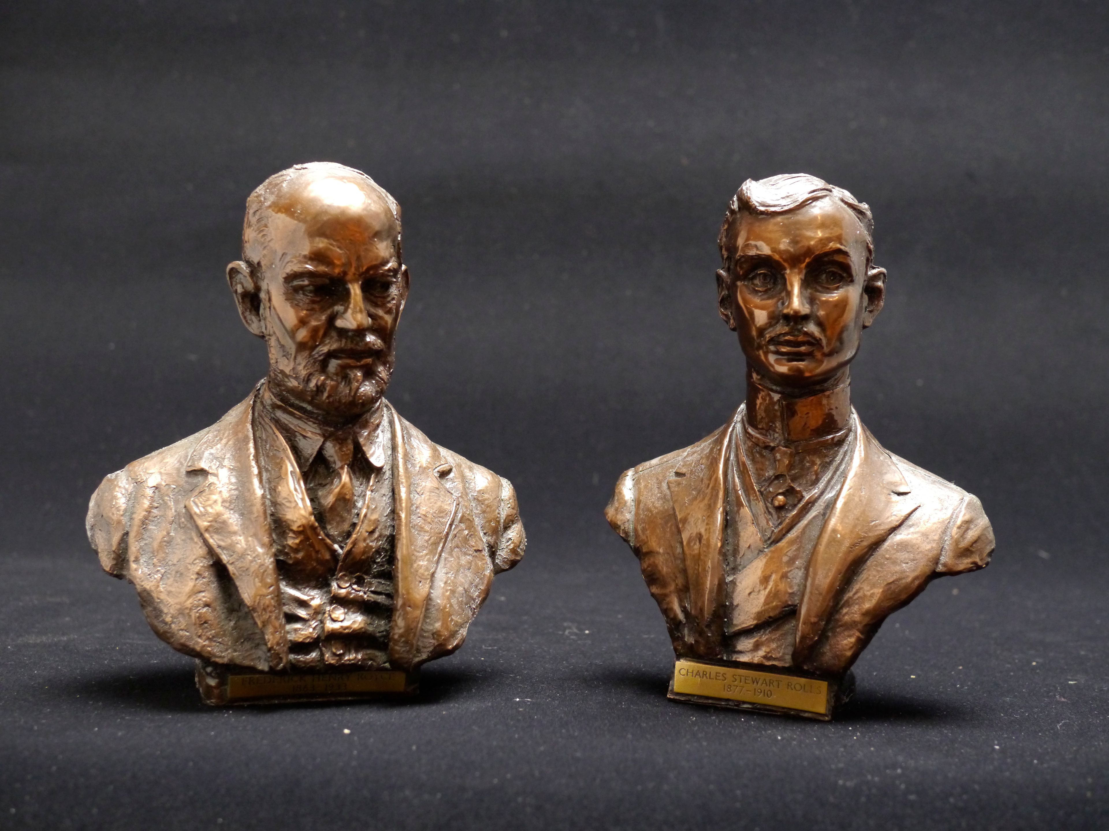 Bonhams Cars : A pair of Charles Rolls and Frederick Royce busts,
