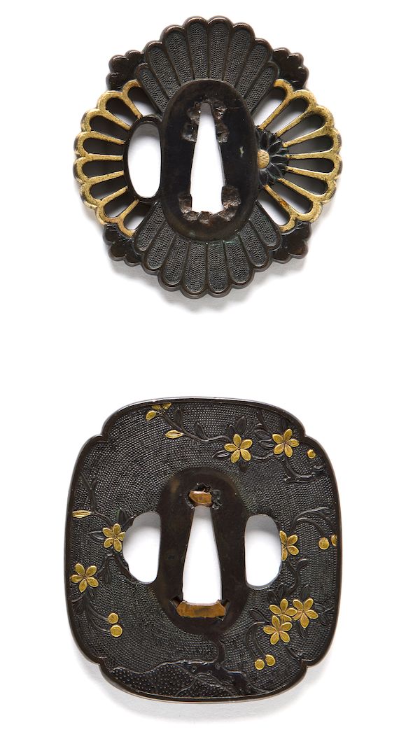 Bonhams : Two ko-kinko tsuba Early 17th century