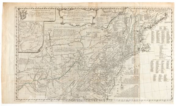 Bonhams : POWNALL, THOMAS and LEWIS EVANS. A Map of the Middle British ...