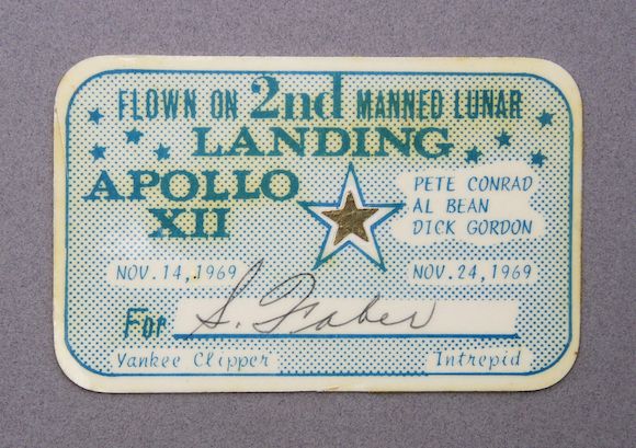 Bonhams : FLOWN APOLLO 12 GOLD STAR. Flown ½-inch five point gold ...