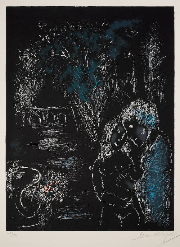 Bonhams : Marc Chagall (Russian/French, 1887-1985); Green Trees with ...