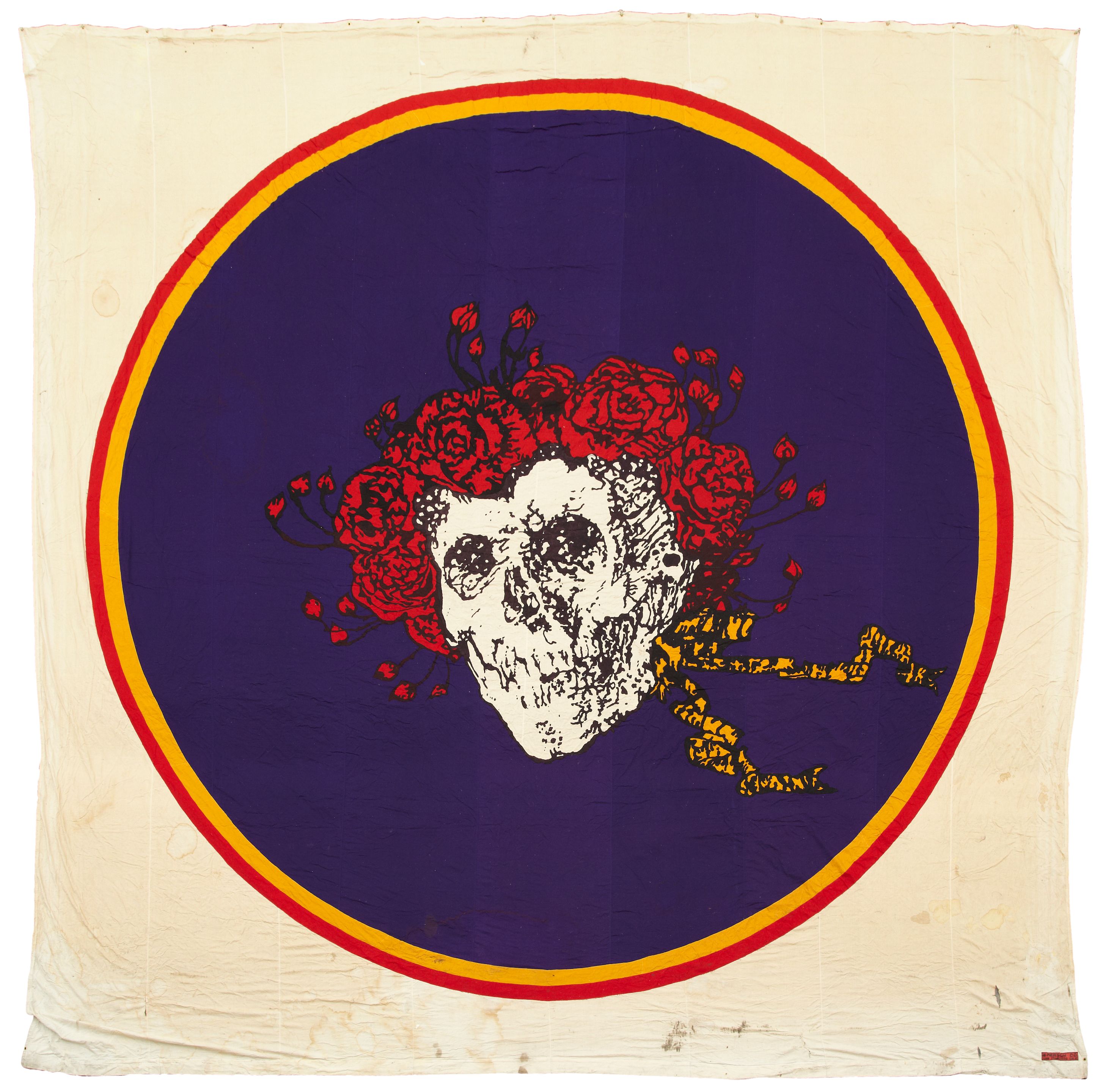Grateful Dead "Skull and Roses" banner from the Grateful Dead movie ...