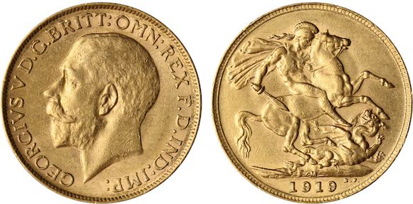 Bonhams : Australia, George V, Sovereign, 1919-M