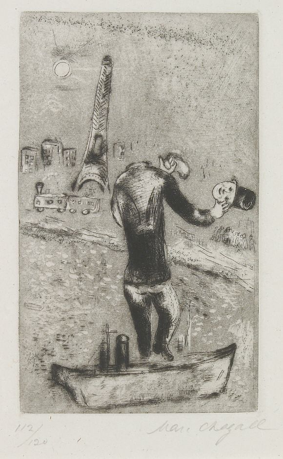 Bonhams : Marc Chagall (Russian/French, 1887-1985); Ouvert la Nuit;