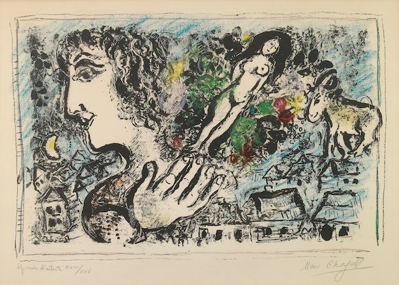 Bonhams : Marc Chagall (Russian/French, 1887-1985); La Joie de Vivre;