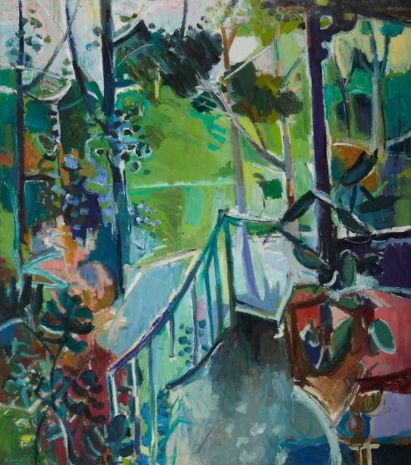 Bonhams : Robert Aaron Frame (1924-1999) The Veranda, 1971 68 x 60in ...