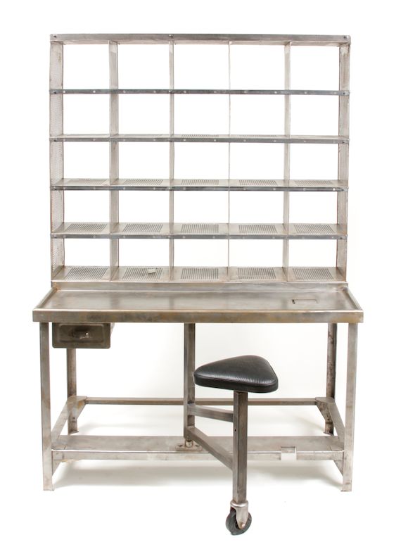 Bonhams : A vintage steel mail sorting station