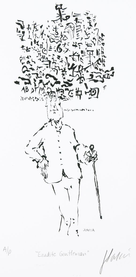 Bonhams : Jerry Garcia lithograph, "Erudite Gentleman," used to create ...