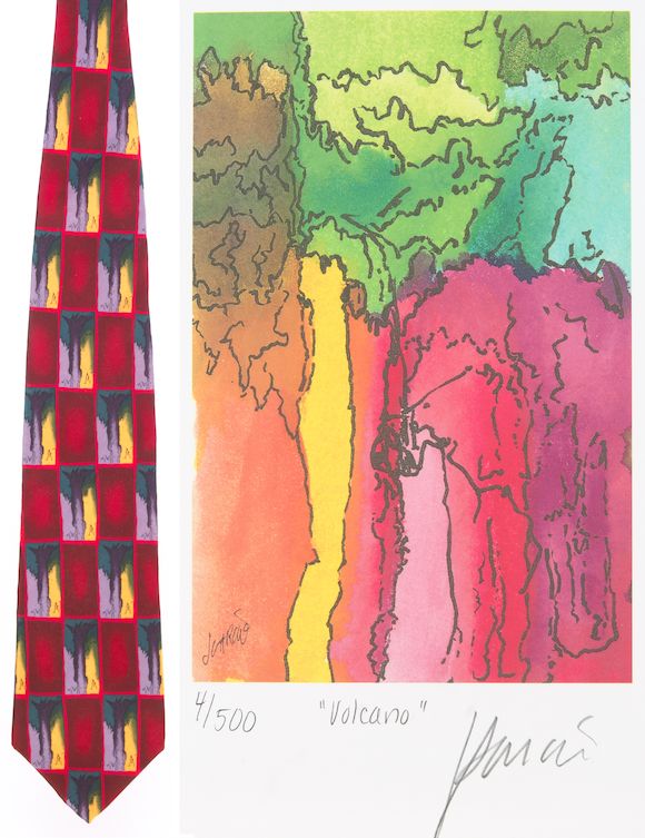 Bonhams : A Jerry Garcia lithograph, "Volcano," used to create the ...
