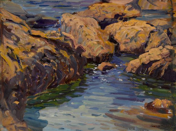 Bonhams : Joseph Kleitsch (1882-1931) Arch Beach 11 3/4 x 15 3/4in