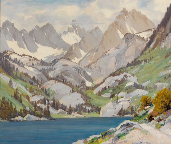 Bonhams : Alfred R. Mitchell (American, 1888-1972) High Sierra lake 20 ...