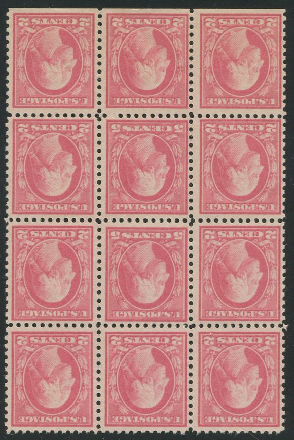 Bonhams : 5c rose error 1917-19 Issue (505) double error in block of ...