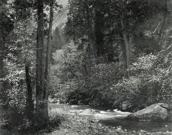 Bonhams : Ansel Adams (1902-1984); Tenaya Creek, Spring Rain;