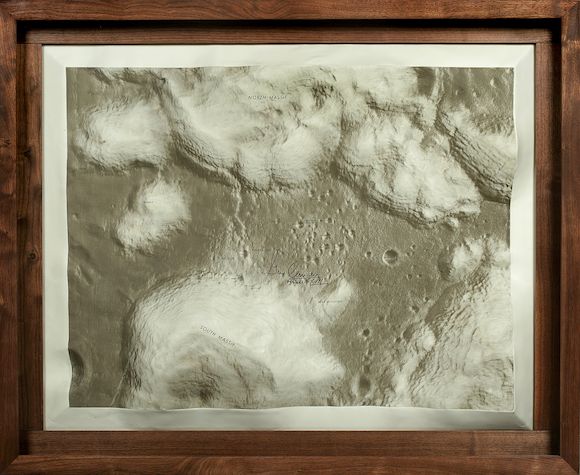 Bonhams : MASSIVE APOLLO 17 LUNAR SURFACE RELIEF MAP. High-relief ...