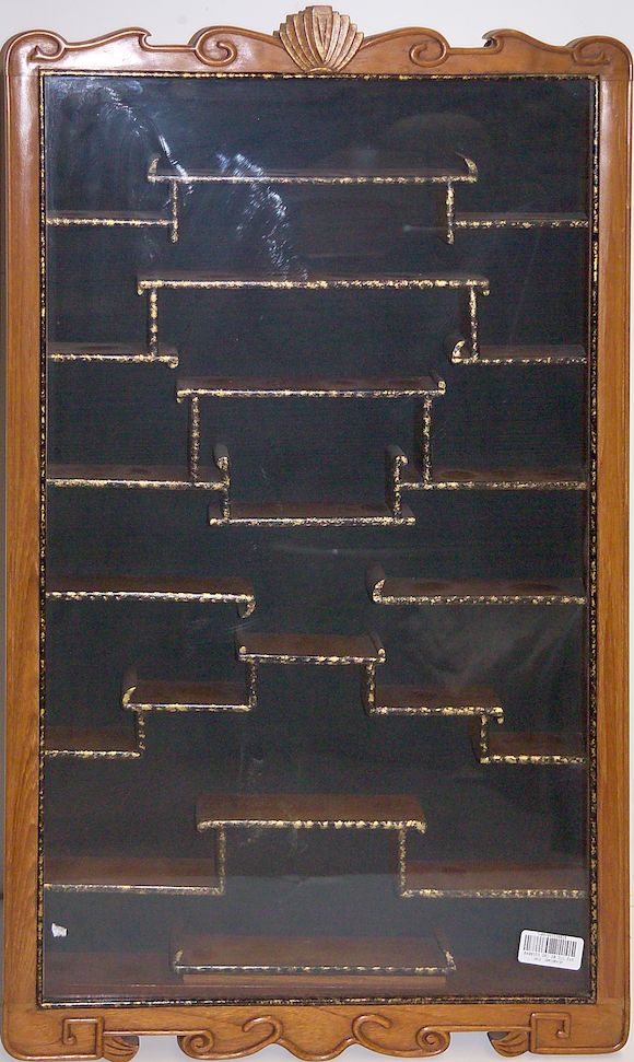 Bonhams : A snuff bottle display cabinet 20th century