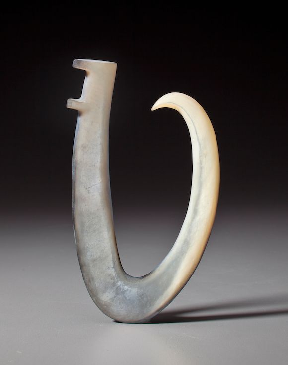 Bonhams : Large Pearl Shell Fish Hook, Gambier Islands