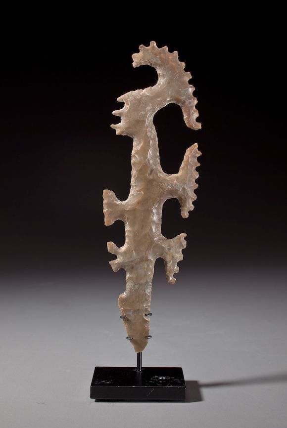 Bonhams : Maya Eccentric Flint, Late Classic, ca. A.D. 550 - 950