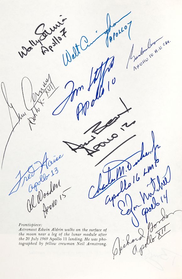 Bonhams : HISTORY OF MANNED LUNAR SPACECRAFT. SIGNED BY TWELVE APOLLO ...