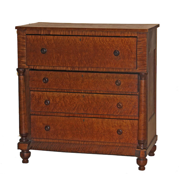 Bonhams A Classical Tiger Maple Chest Of Drawers Second Quarter 19th