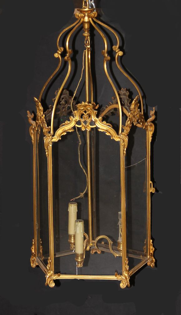 Bonhams : A Renaissance style gilt bronze pentagonal hall lantern 20th ...