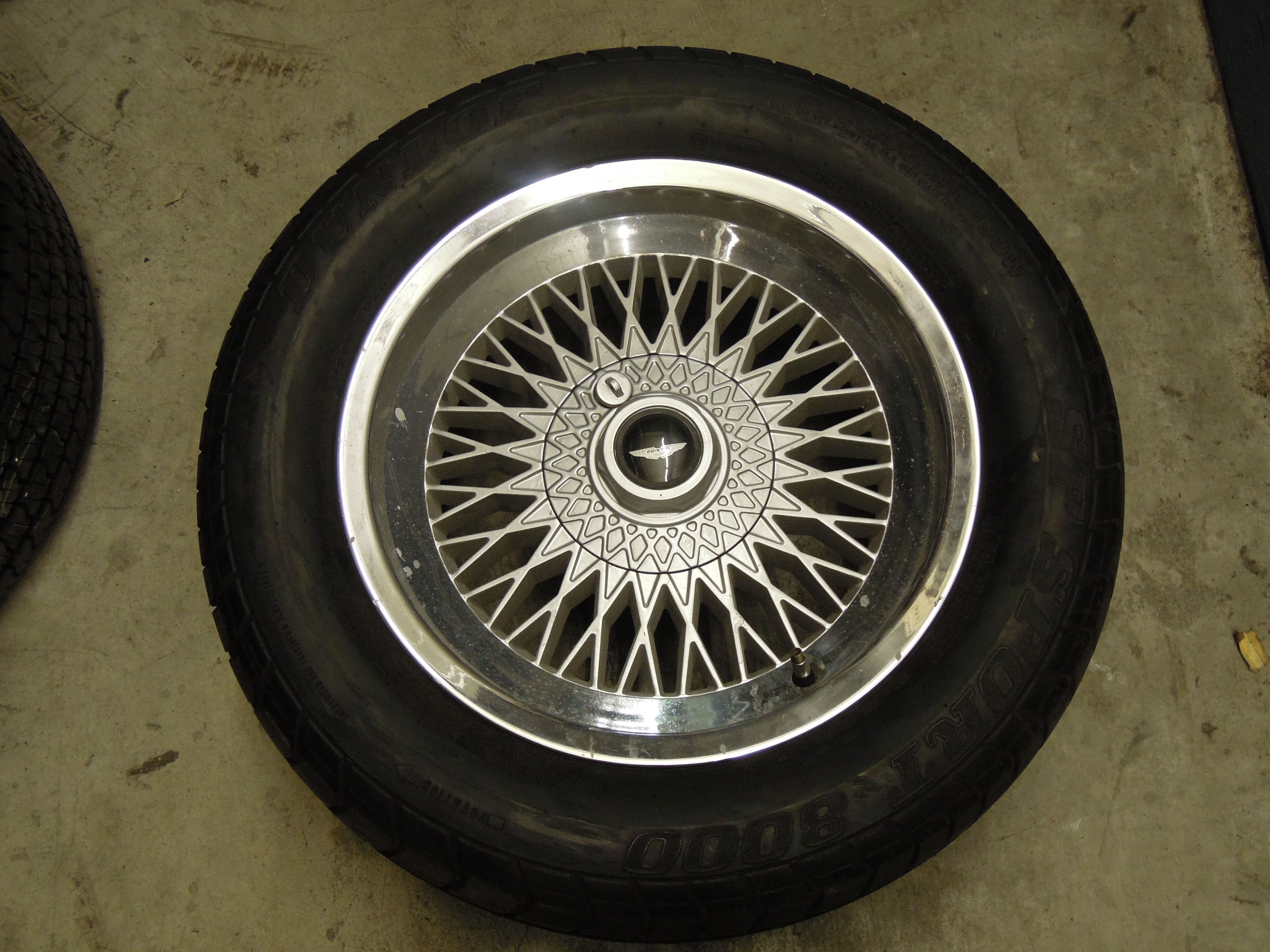 Bonhams Cars : A set of four 16" AM V8 wheels and tyres,