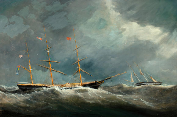 Bonhams American School 19th Century The Ship William Woodside In