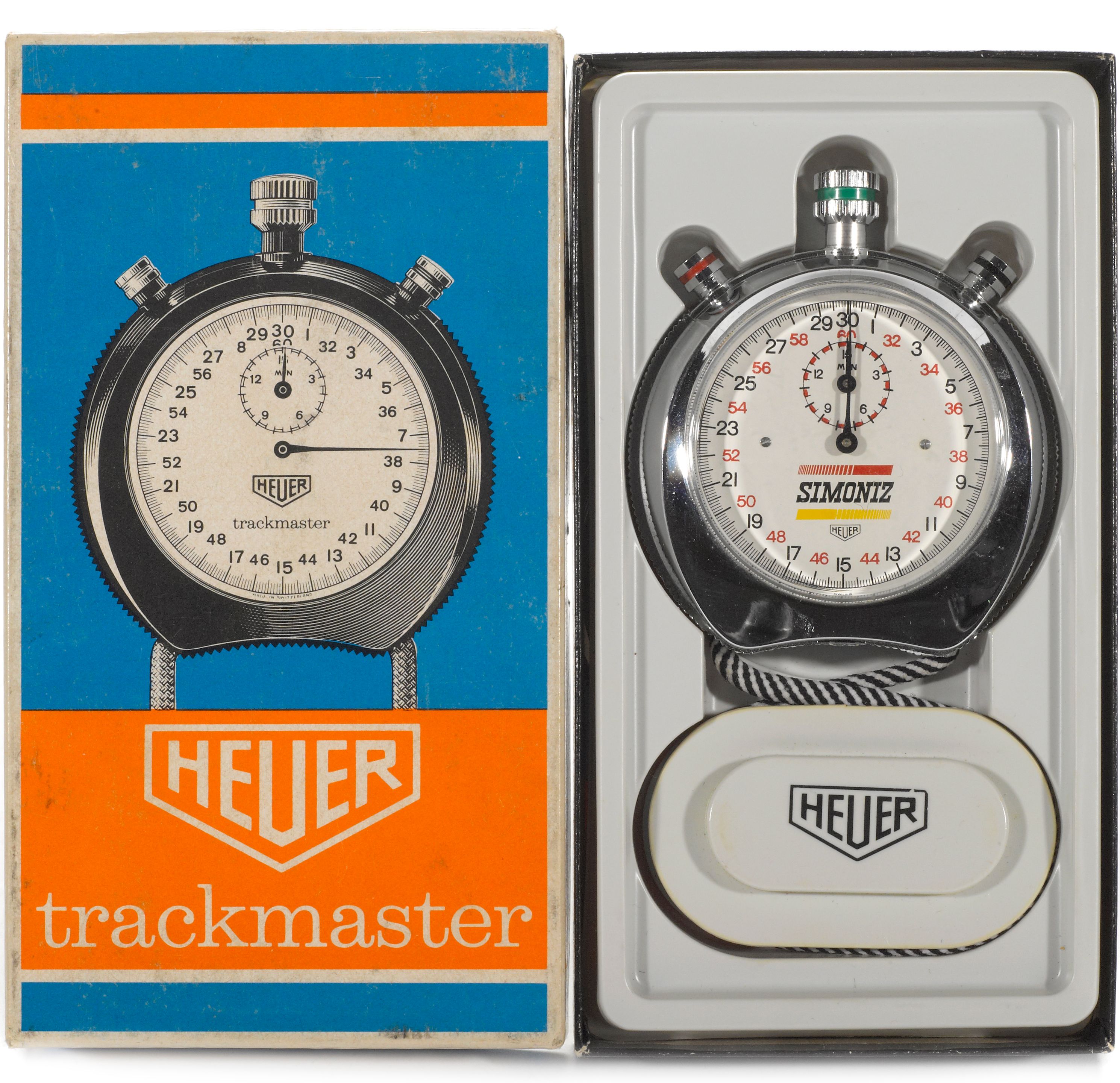Bonhams Cars : A HEUER-LEONIDAS 'Simoniz' branded stopwatch, Swiss made ...