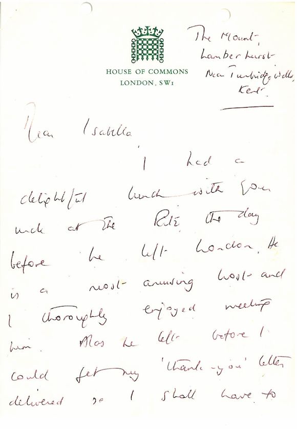 Bonhams : THATCHER, MARGARET. B. 1925. Autograph Letter Signed ...