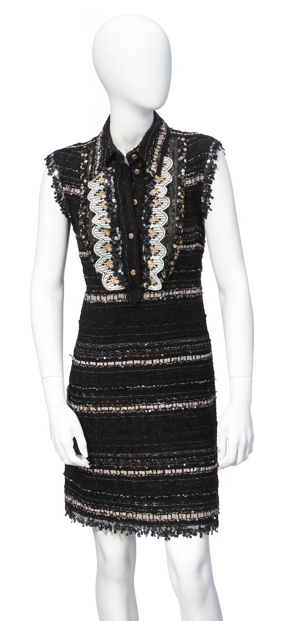 Bonhams : A Chanel chiffon and knit dress