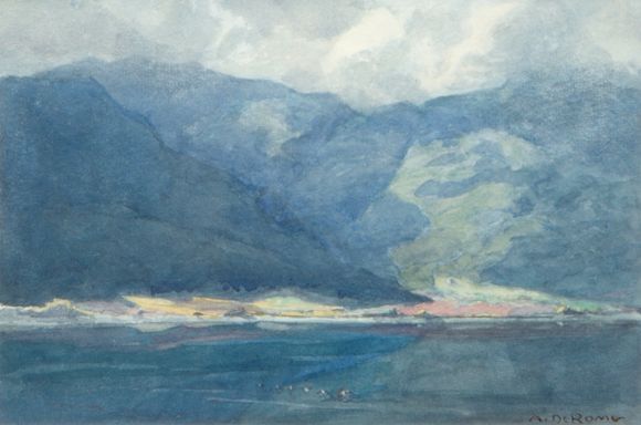 Bonhams : Albert Thomas DeRome (American, 1885-1959) Lake Elsinore ...