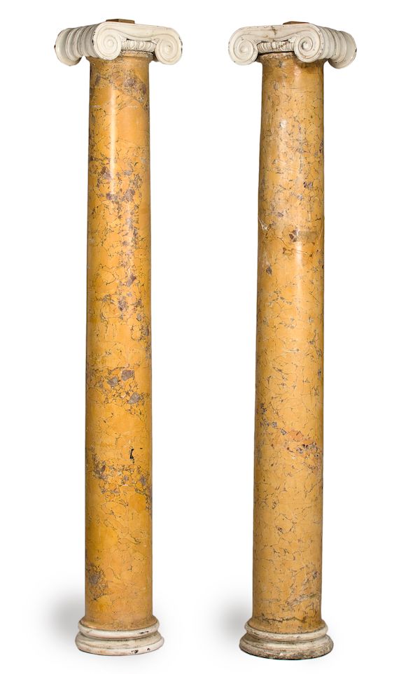 Bonhams : A pair of Italian Baroque scagliola columns first half 18th ...