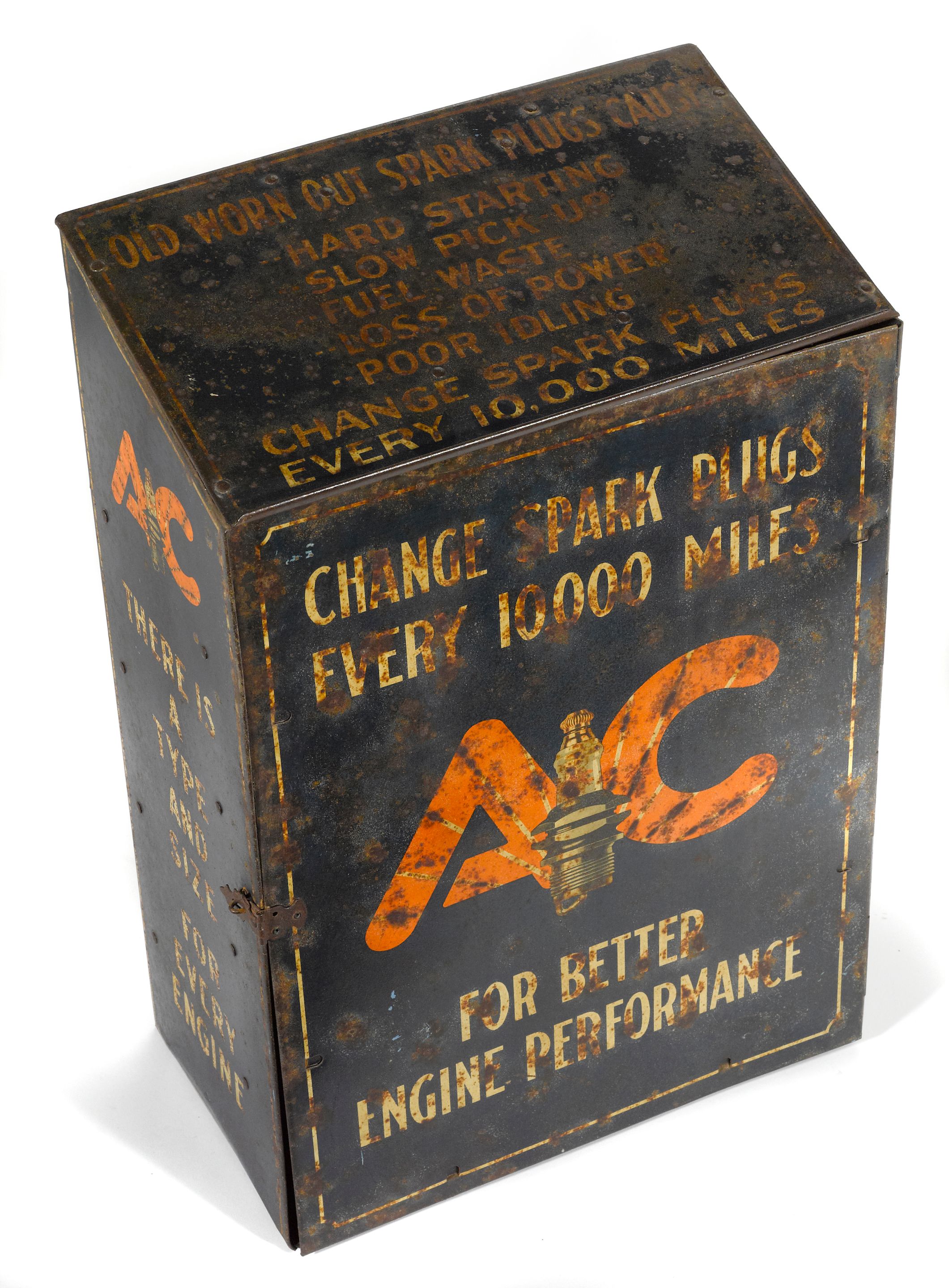 Bonhams Cars : An AC Spark Plugs display cabinet, c.30s,