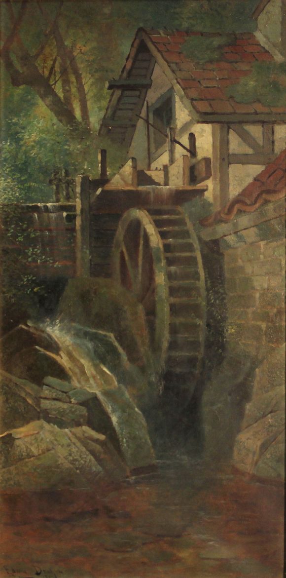 Bonhams : Edwin Deakin (American, 1838-1923) An old mill near Sheffield ...