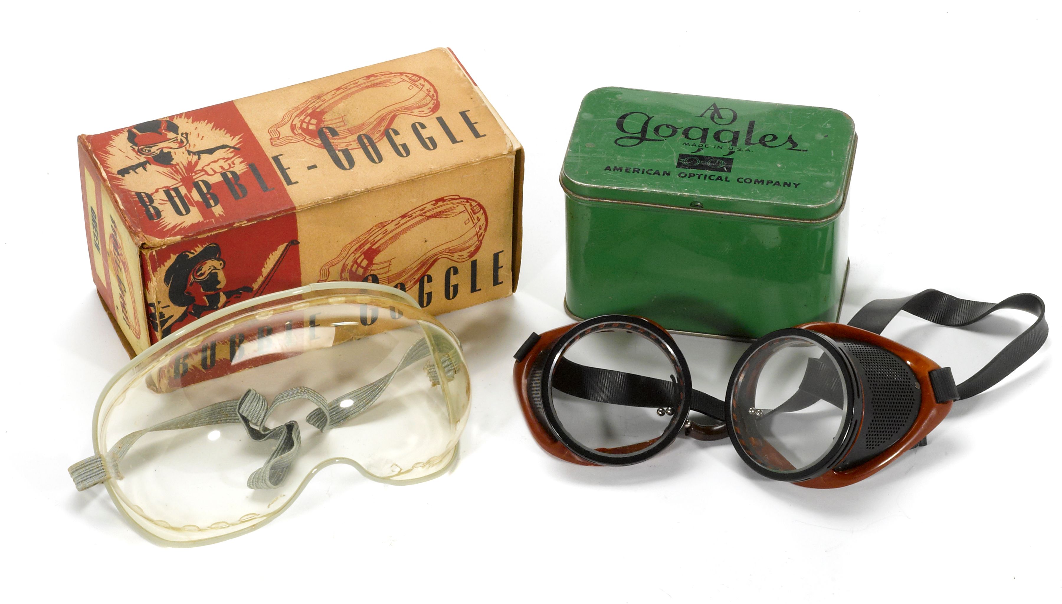 Bonhams Cars : A pair of NOS American Optical goggles,