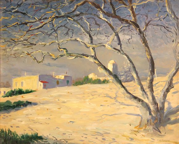 Bonhams : Caleb Arnold Slade (American, 1882-1961) Winter landscape 13 ...
