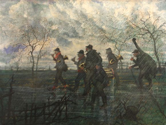Bonhams : Carl Strathmann (German, 1866-1939) The musicians 41 1/2 x 55in