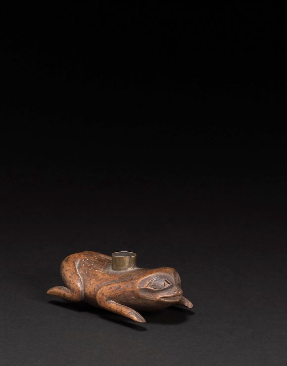 Bonhams : A Tlingit frog effigy pipe