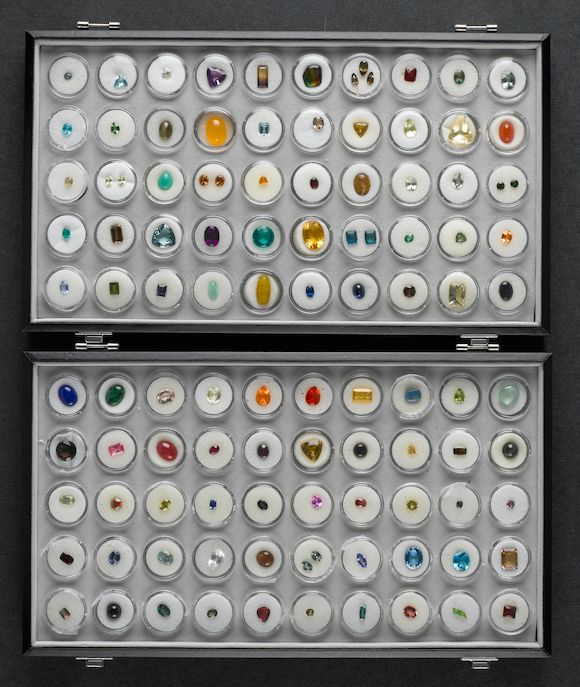 Bonhams : "A to Z" Collection of 100 Gemstones (Including Some Pairs)