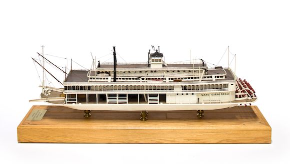 Bonhams : A model of the Mississippi paddle wheeler Cape Giradeau 20th ...