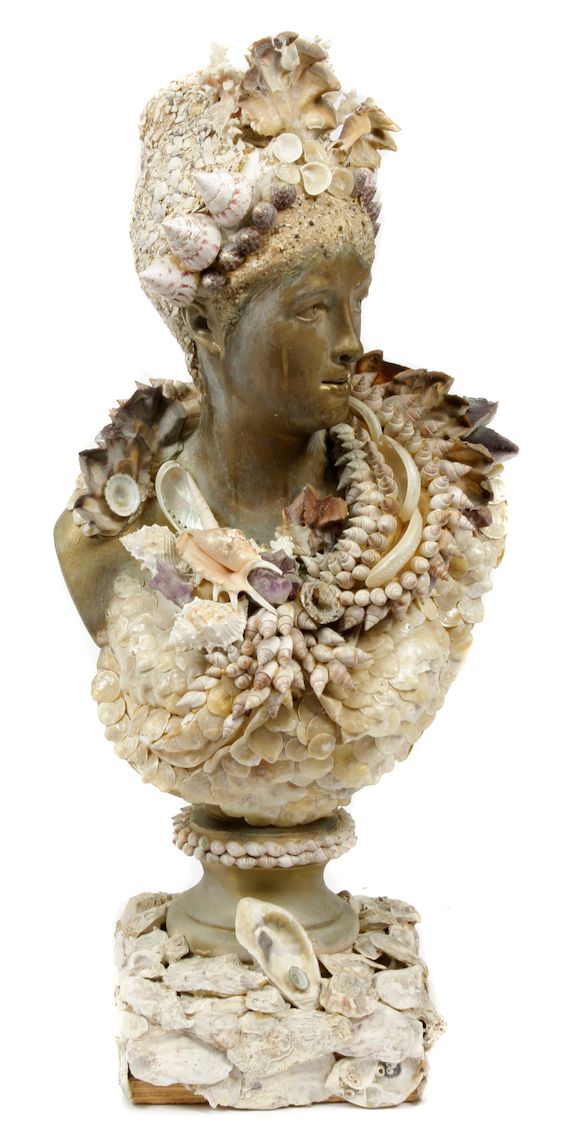 Bonhams : A Grotto style shell clad bust