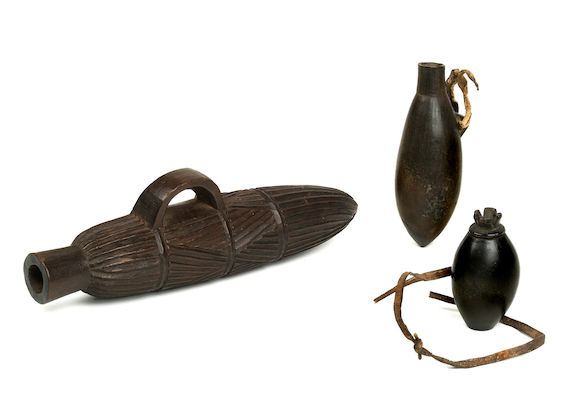 Bonhams : Three Shona, Tsonga, or Northern Nguni Snuff Containers ...
