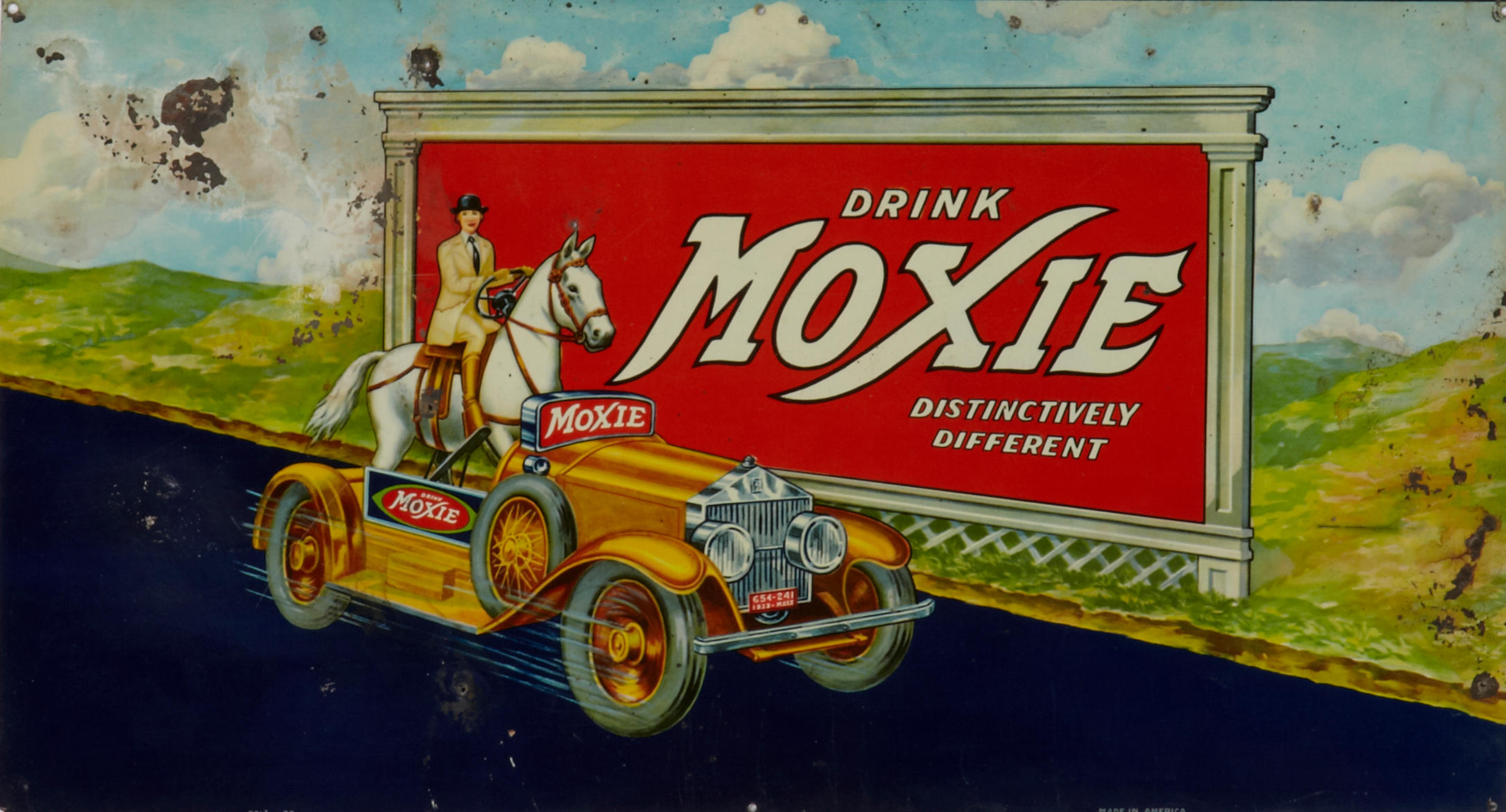 Bonhams Cars A Rare Moxie Soda Sign 1933