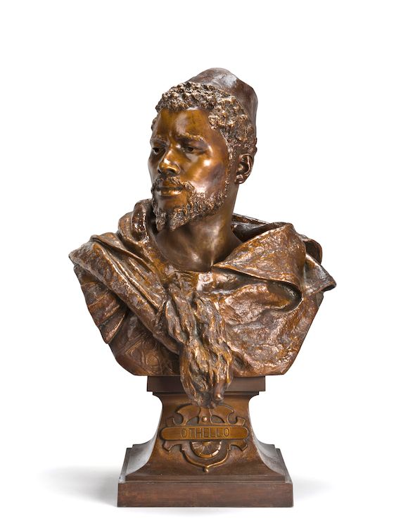 Bonhams : A patinated bronze bust of Othello after a model by Gaston ...