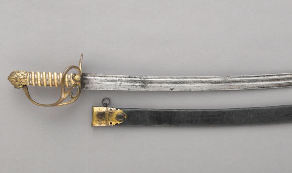 Bonhams : A scarce Irish flank officer's lion pommel short saber