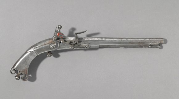 Bonhams : A all-steel Scottish flintlock pistol by John Campbell