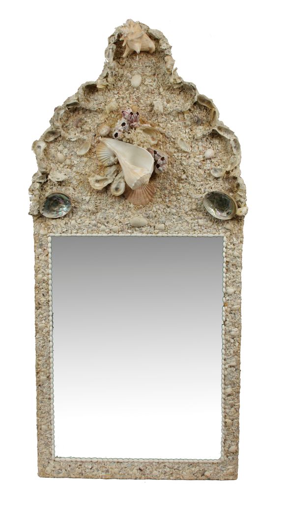 Bonhams : A Grotto style shell clad mirror