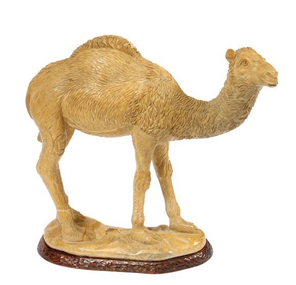 Bonhams : A carved marble model of camel