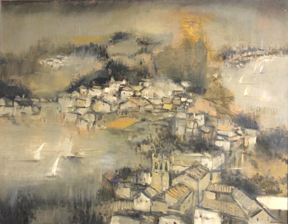 Bonhams : Arthur Okamura (American, 1932-2009) Spanish port 24 x 30in